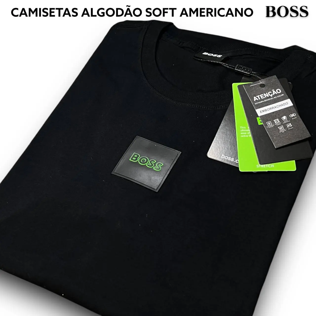 Camiseta Algodão Soft Americano - HUGO BOSS arte EMBORRACHADA ...
