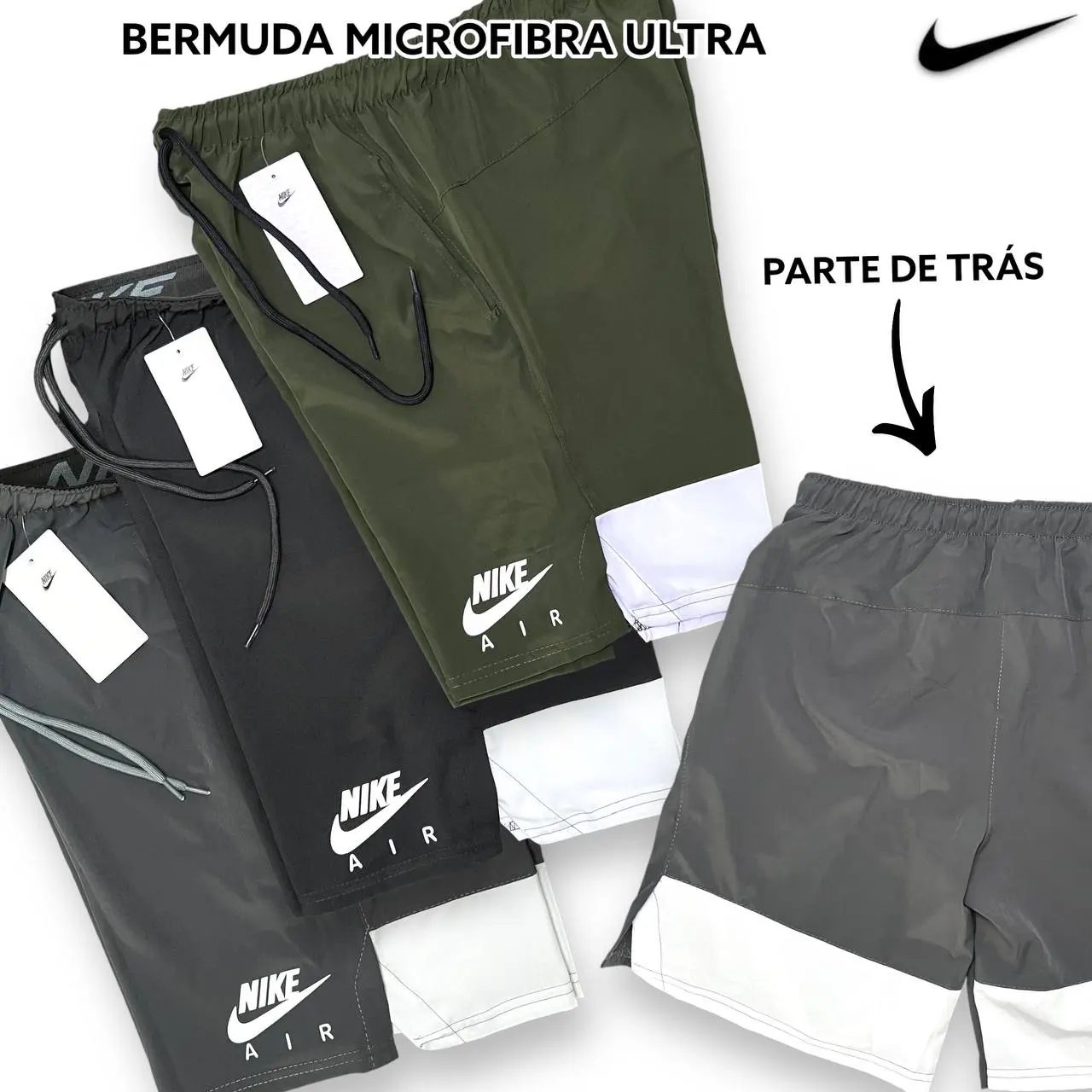 Bermuda Microfibra Ultra - NIKE elástico interno - Uniquess - Loja Virtual