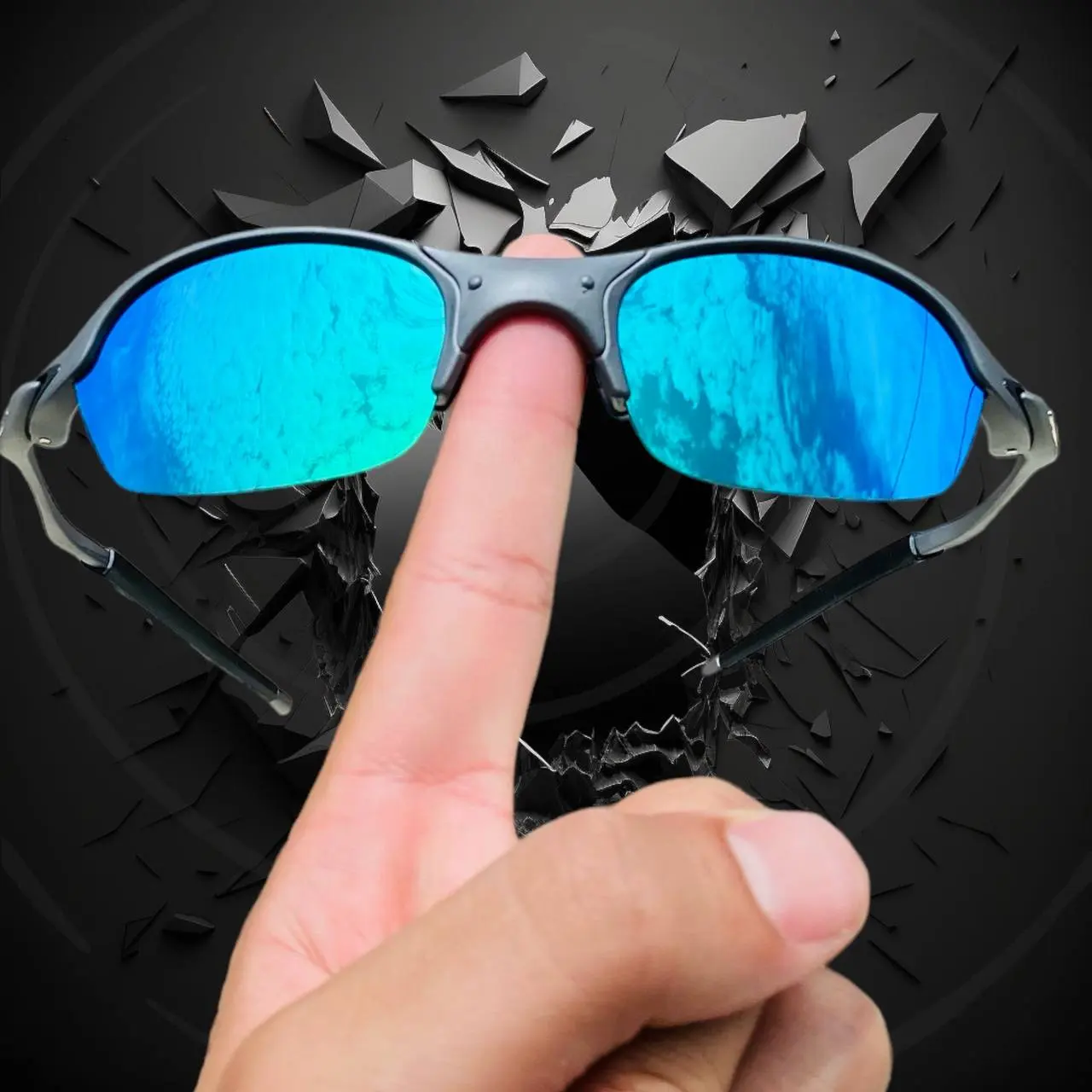 Óculos Romeu 2 - VERDE C/AZUL LT05.12 - Uniquess - Loja Virtual