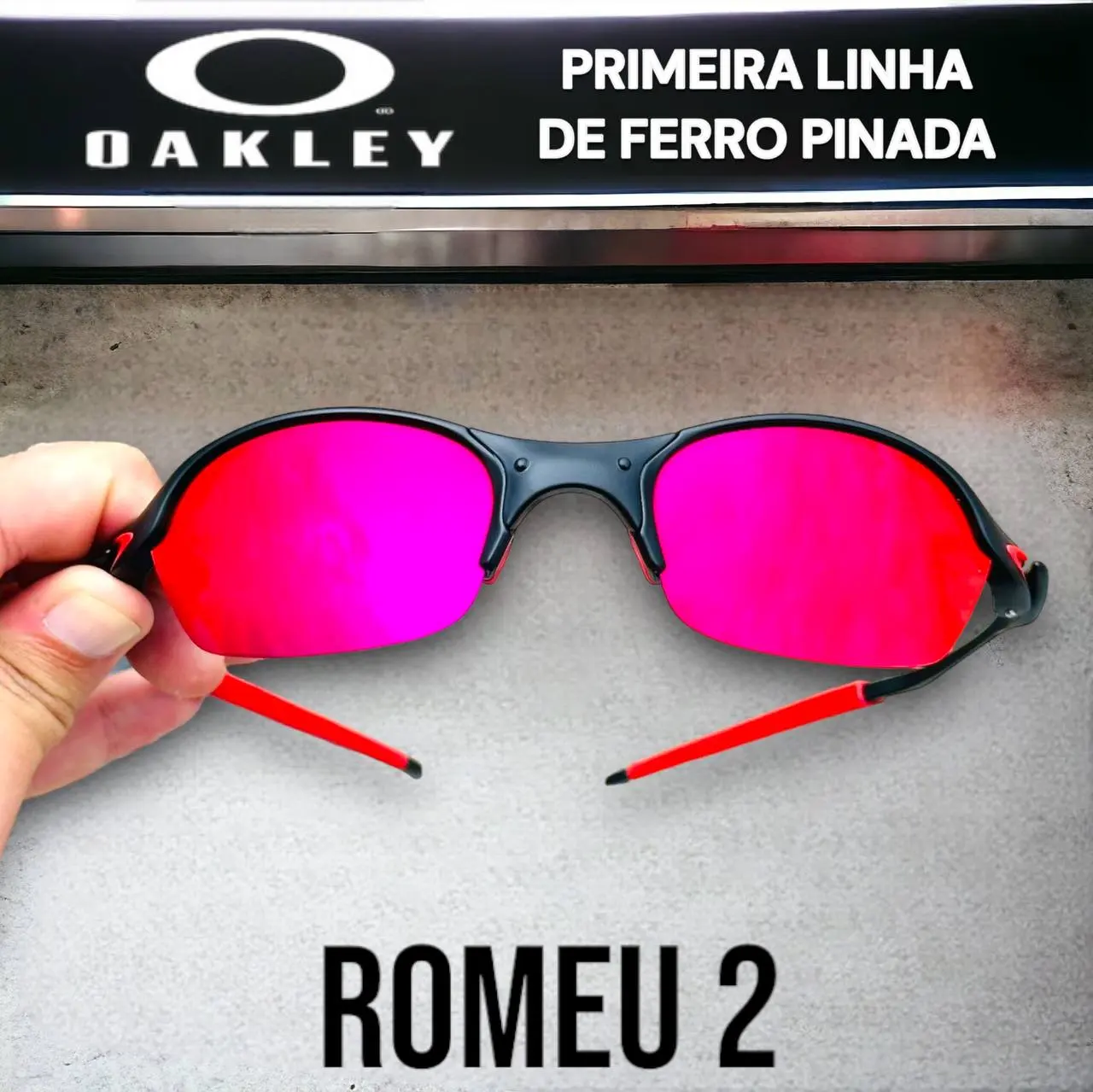 Óculos Romeu 2 - Vermelho c/laranja - Uniquess - Loja Virtual