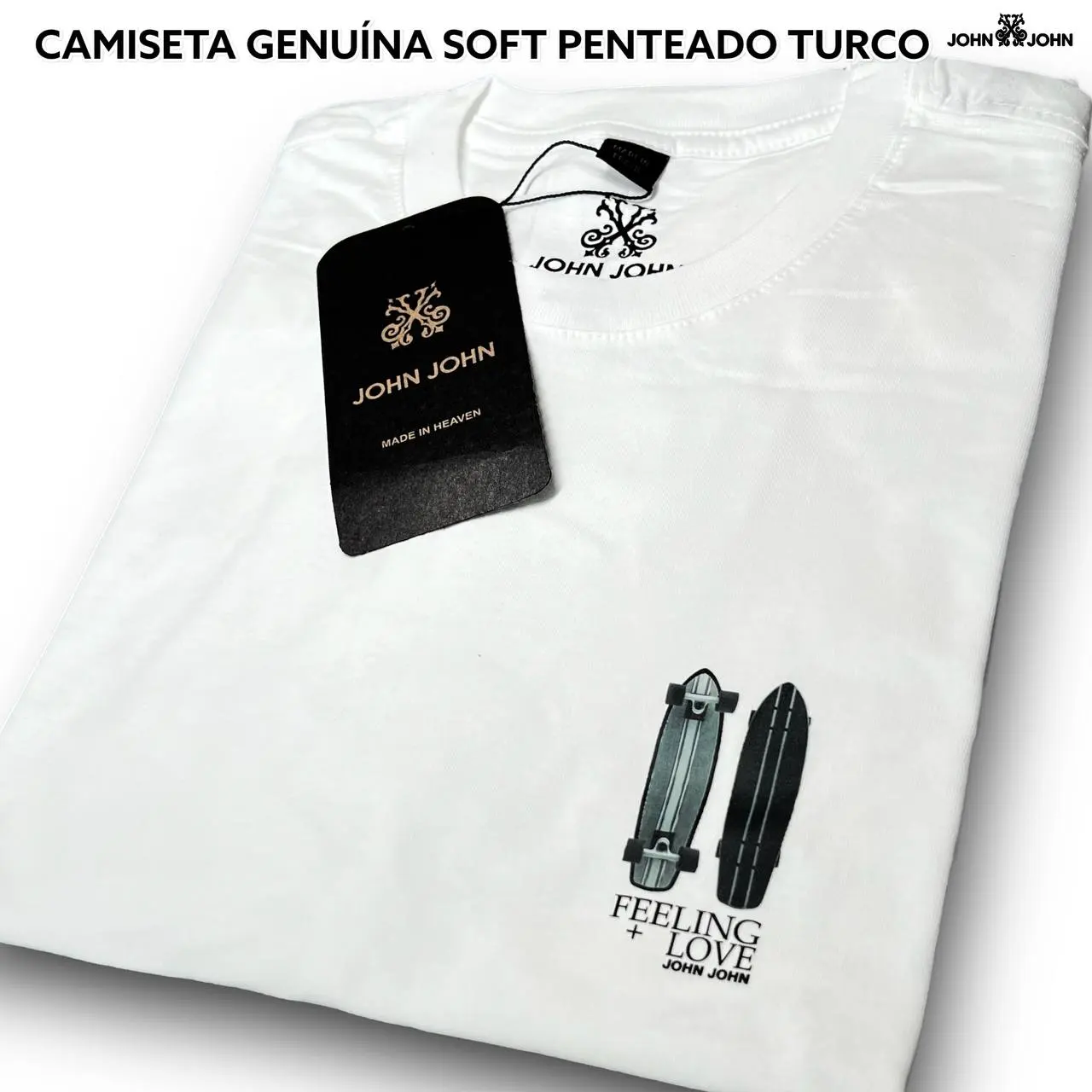 Camiseta Genuína Soft Penteado Turco - JOHN JOHN arte em DTF - Uniquess ...