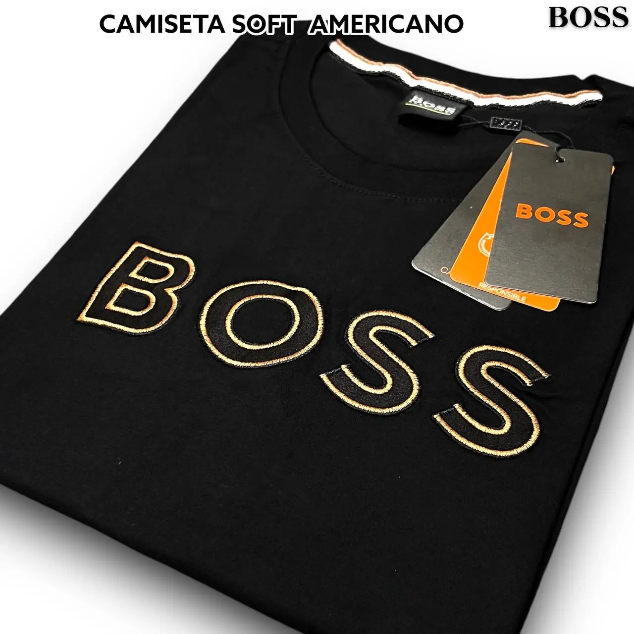 Camiseta Algodão Soft Americano - HUGO BOSS arte COMPOSTA - Uniquess ...